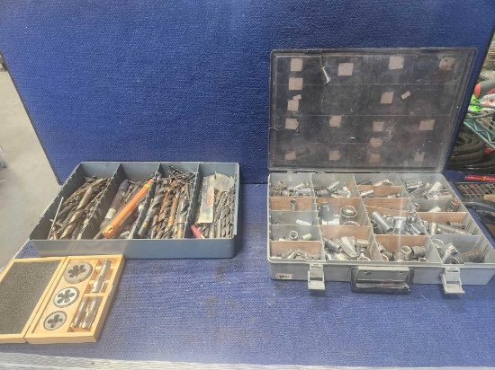 Lot of Assorted Drill Bits and Sockets and Tap and Dye | Online Auctions | Proxibid