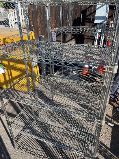 (3) Metal Wire Racks | Industrial Machinery & Equipment Warehouse ...