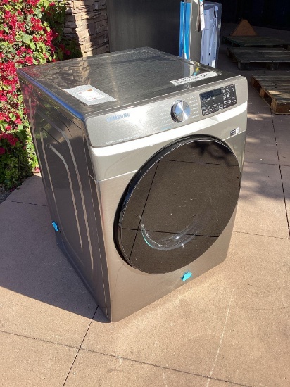 Samsung 7.5 Cu. Ft. Stackable Smart Electric Dryer with Steam Sanitize ...