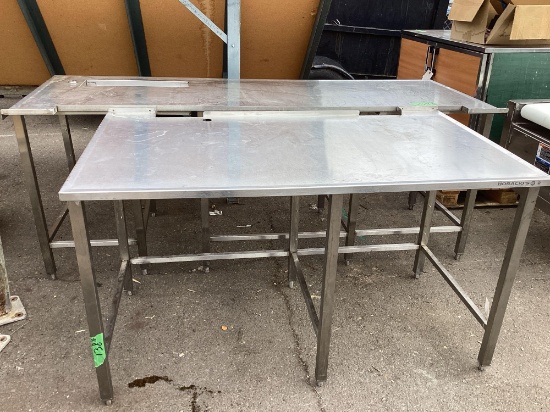 (2) Stainless Steel Tables | Online Auctions | Proxibid