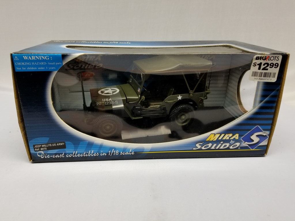 Mira/Solido Die Cast WWII US Army Jeep 1:18 Scale | Proxibid