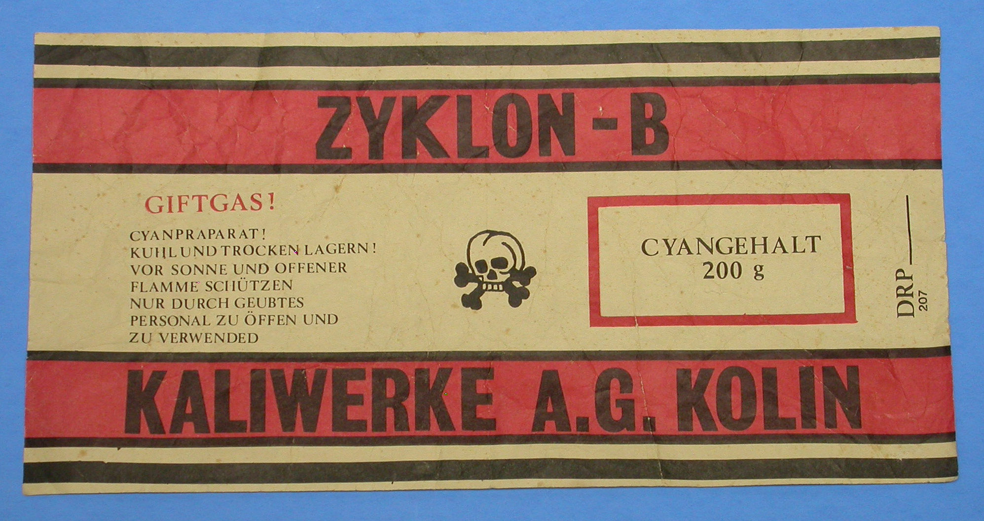 Zyklon B Label