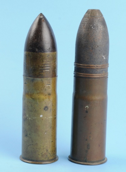Lot of Two French WWI Era 37mm Hotchkis 37-85 Artillery Shells, Inert ...