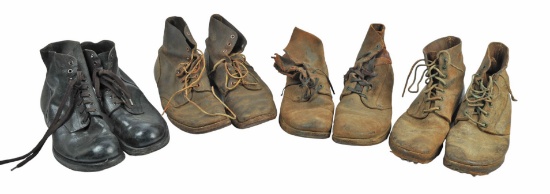 Four Pairs of European Military WWI-II era Combat Boots (HRT) | Guns ...