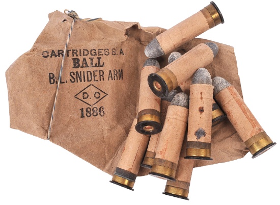10 RARE British Military 1886 Snider .577 Black-Powder Cartridges (APL ...
