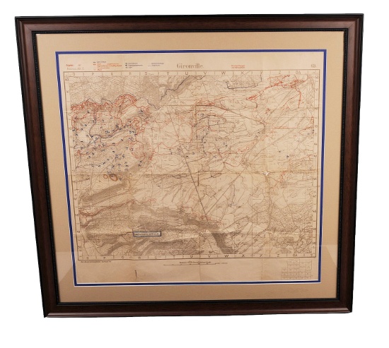 Framed Imperial German WWI era Artillery Map (B3R) | Guns & Military ...