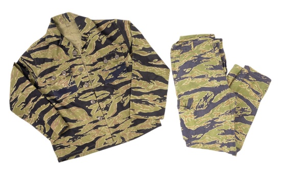 U.S. USGI Vietnam War "Tiger Stripe" Wavy Pattern Jungle Fatigue Set ...