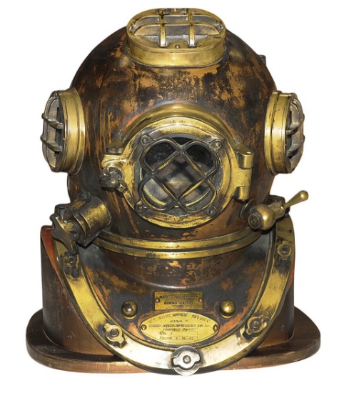 US Navy Style MK V Dive Helmet with Stand Certified Display Piece by ...