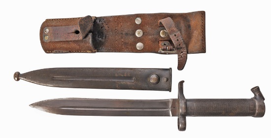 Swedish Military issue WWI-II era M-1896 Mauser Rifle Bayonet & Frog ...