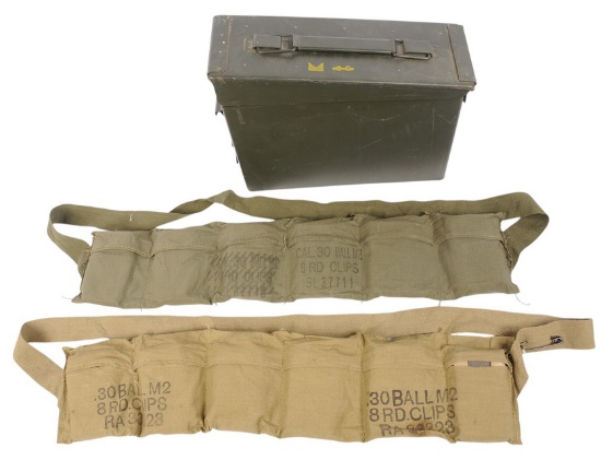 US Military USGI WWII Era 30-06 Bandolier and Ammo Can Group Lot of 3 ...