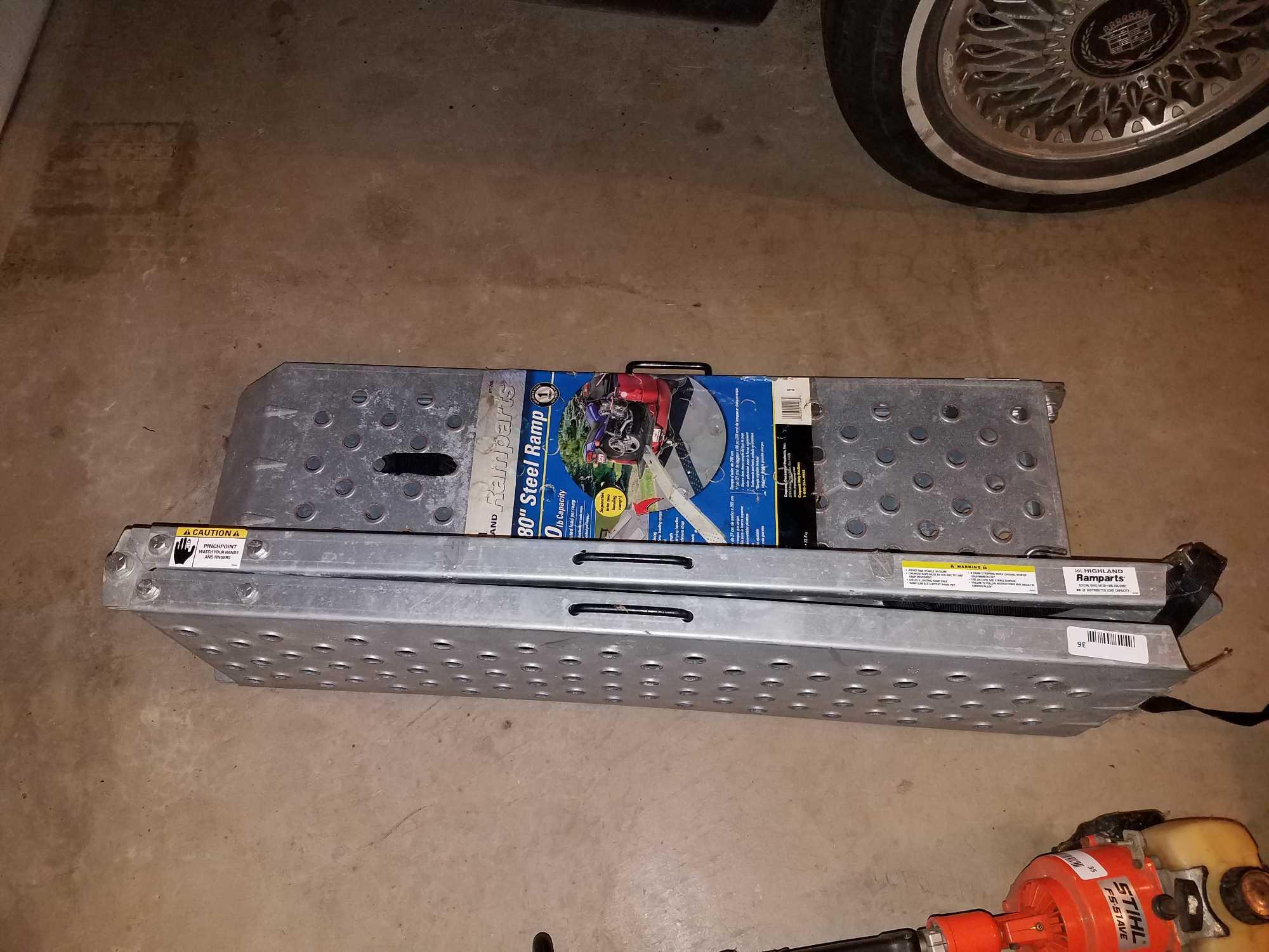 Highland 80 inch steel ramps, 800 lb capacity | Proxibid