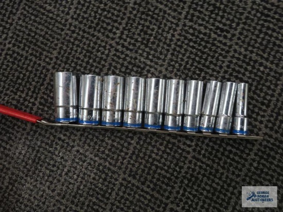 Duralast SAE 1/2 inch deep well socket set with holder | Industrial ...