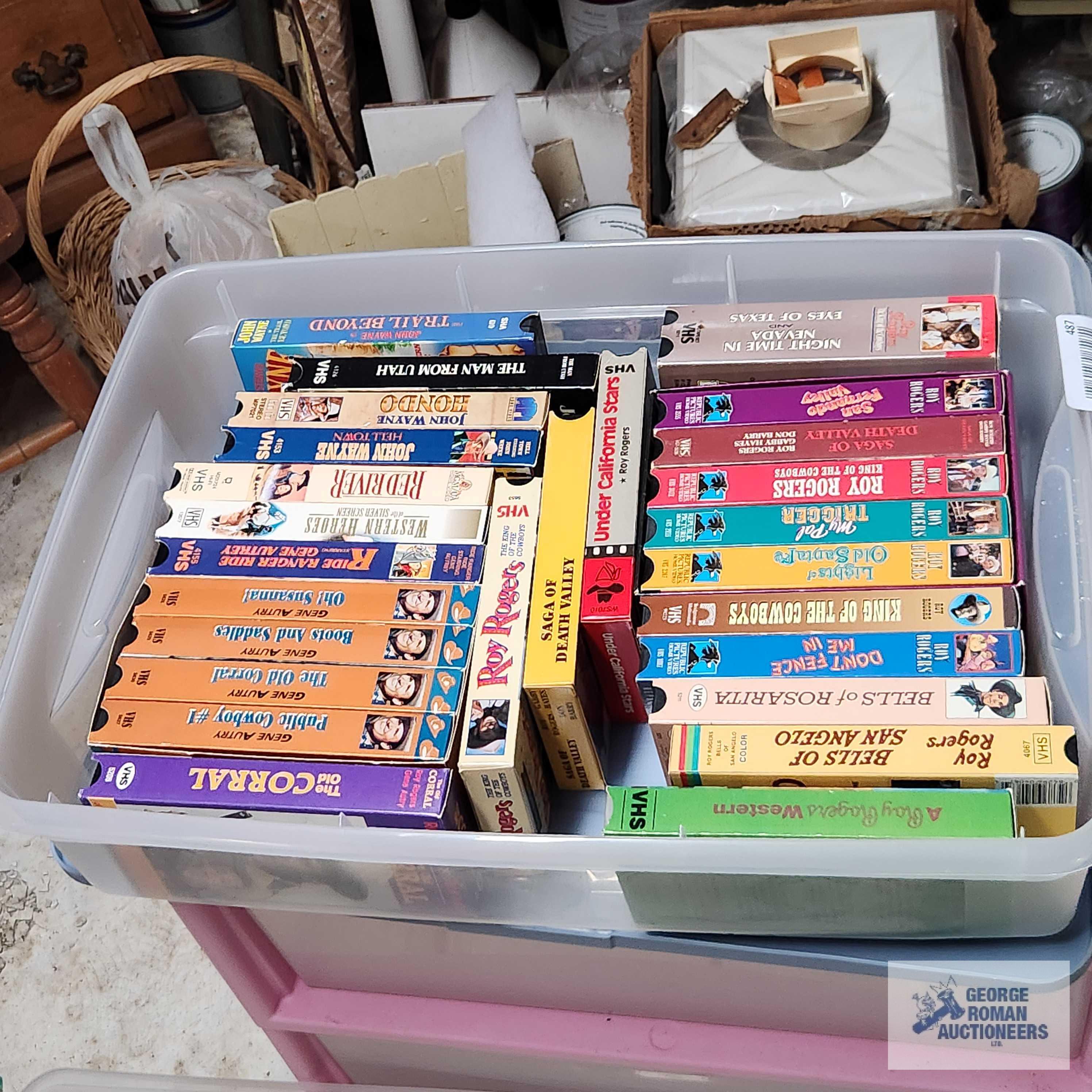 Lot of Western VHS tapes including Roy Rogers, | Proxibid