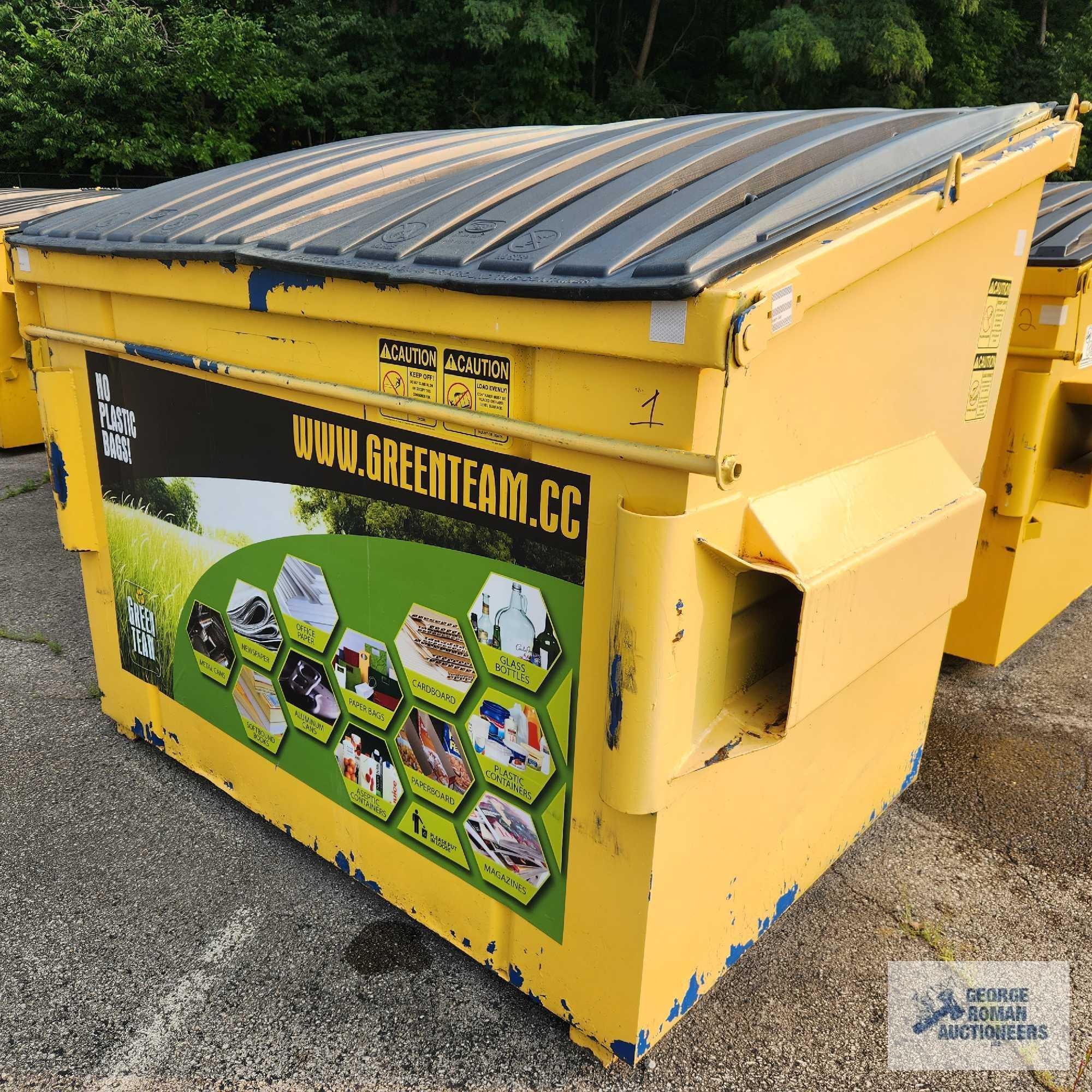 4 YARD FRONT LOAD METAL DUMPSTER WITH PLASTIC | Proxibid