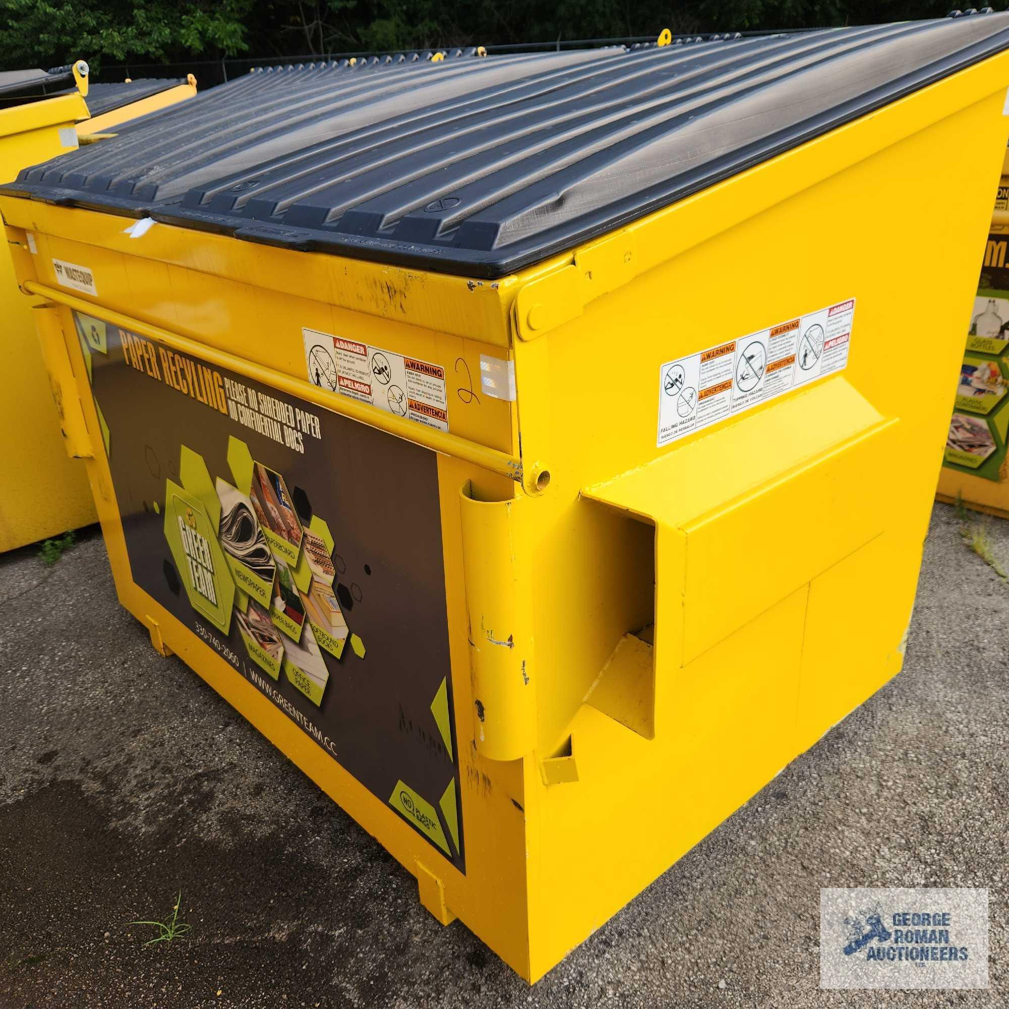 4 YARD FRONT LOAD METAL DUMPSTER WITH PLASTIC | Proxibid