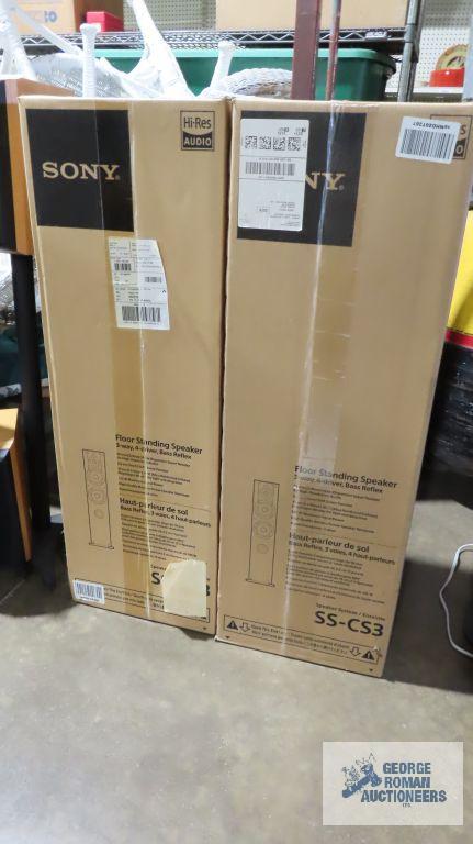 Pair of Sony SS-CS3 tower speakers, new in boxes | Proxibid