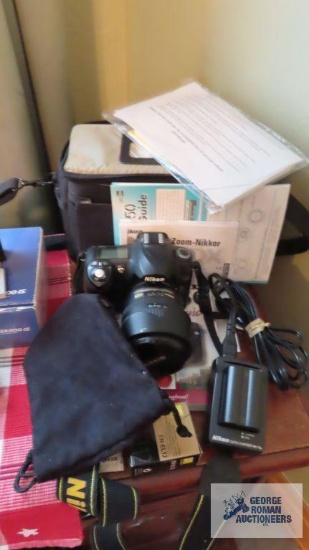 Nikon D50 with lens, booklets, battery with charger, and bag | Online ...