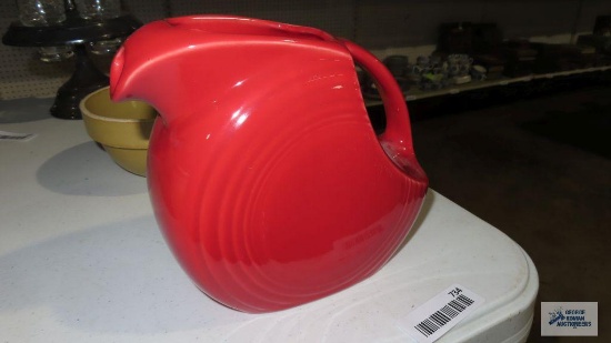 Red Fiesta pItcher | Online Auctions | Proxibid
