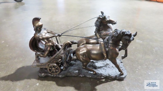 Pacific Giftware Roman Chariot resin figurine | Online Auctions | Proxibid