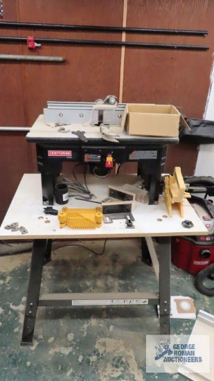 Craftsman router table with accessories and router | Online Auctions ...