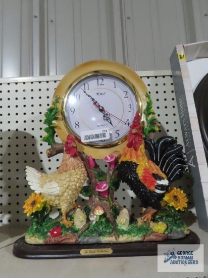 KMC quartz clock with rooster and chicken, part of the Luccardi ...