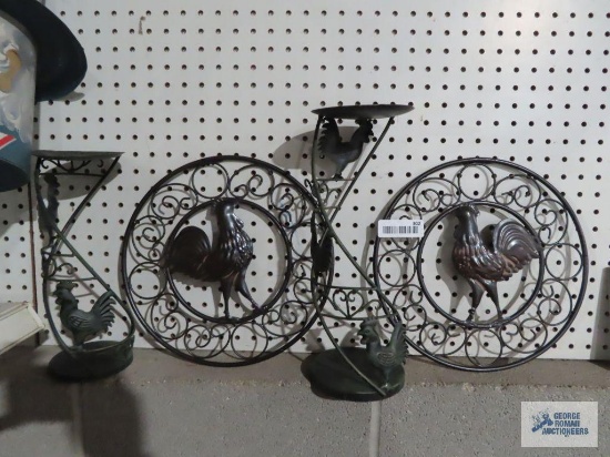 Rooster wire plaques and candle stands | Art, Antiques & Collectibles ...