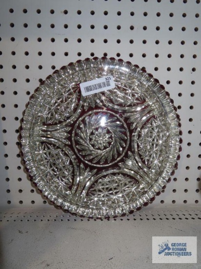 Glass platter that has been overlaid in a deep red coating | Art ...