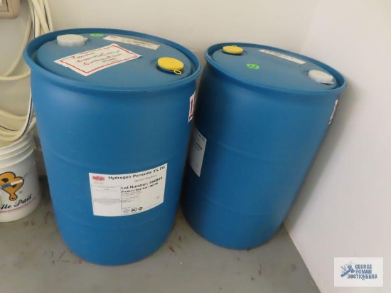 Three barrels of hydrogen peroxide. One is a partial barrel. Includes ...