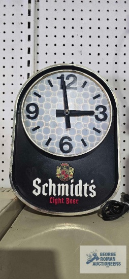 Schmidt's light beer electrified clock.The clock needs motor but does ...