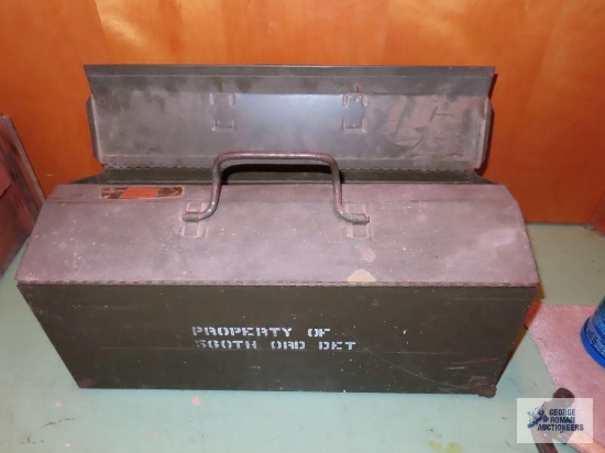 Vintage Army metal tool box, property of the 560th Ord Det | Art ...
