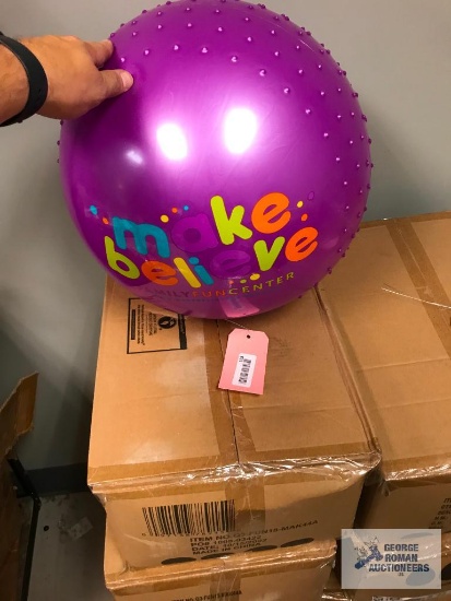 (192) 18" KNOBBY BALLS WITH MAKE BELIEVE LOGO | Online Auctions | Proxibid