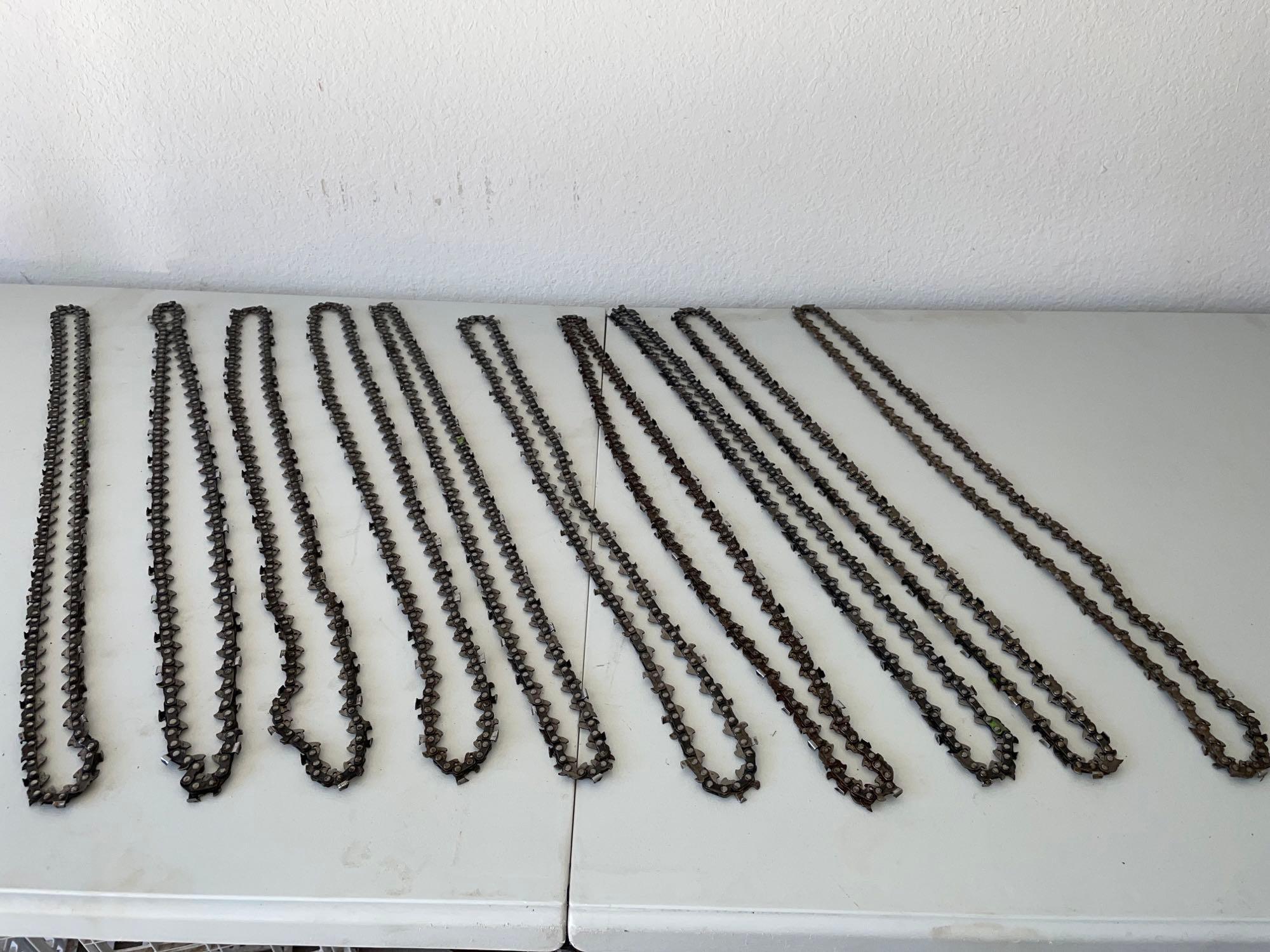 10 chainsaw chains used | Proxibid