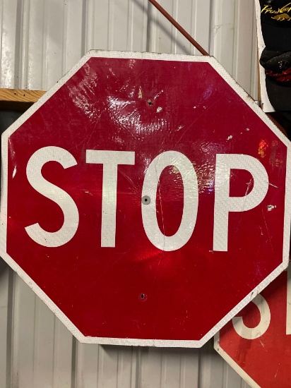 Metal Stop Sign | Heavy Construction Equipment Light Equipment ...
