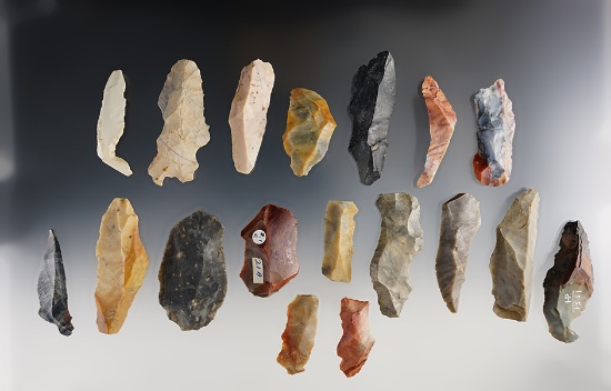 Set of 18 assorted Uniface Tools found in Ohio. Ex. Paul Hothem ...