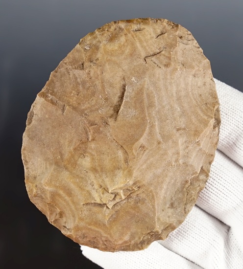 Nice 3 3/16" Flint Disc found in Edwards Co., Texas. Well patinated ...