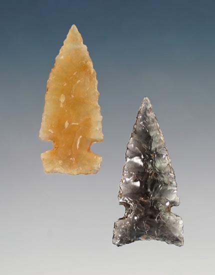 Pair of Plains Side Notch points found by Warren Siegal in Choteau ...