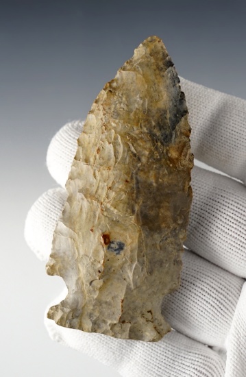 3 9/16" Coshocton Flint Archaic Sidenotch. Coshocton Co., Ohio. Comes ...