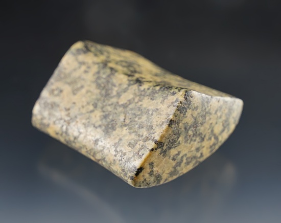 2" undrilled Prismoidal Bannerstone patinated yellow and black Granite ...
