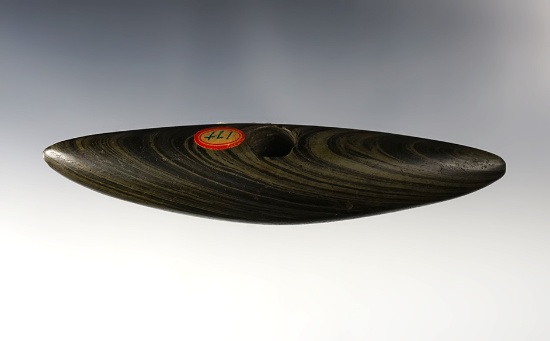 Exceptional! 4 7/8" classic style Pick Bannerstone - Glacial Slate ...