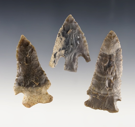 Nice materials on this set of 3 well made Kentucky Arrowheads. Largest ...