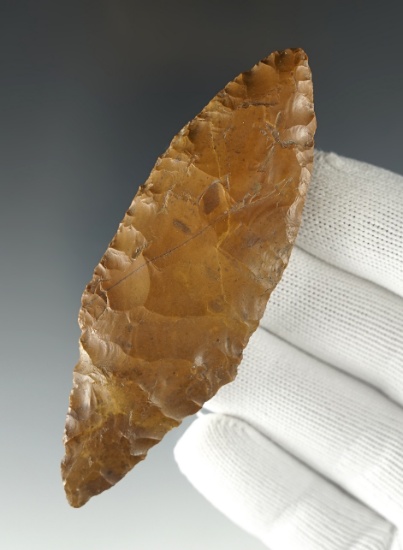 3 3/4" Western Four Bevel Knife made from heavily patinated Jasper ...