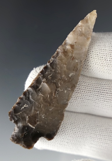 Fine 2 5/8" Gatecliff made from multi-colored flint. Found near the ...