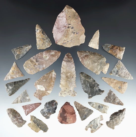 Set of 25 points found in Northeast Ohio. Most are made from are Pipe ...