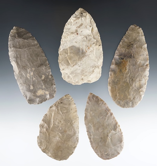 Set of 5 Adena Blades found in Ohio. Largest is 3 5/8". | Art, Antiques ...