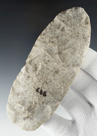 4 15/16" Knife with excellent ancient wear to the blade edges. Found in ...