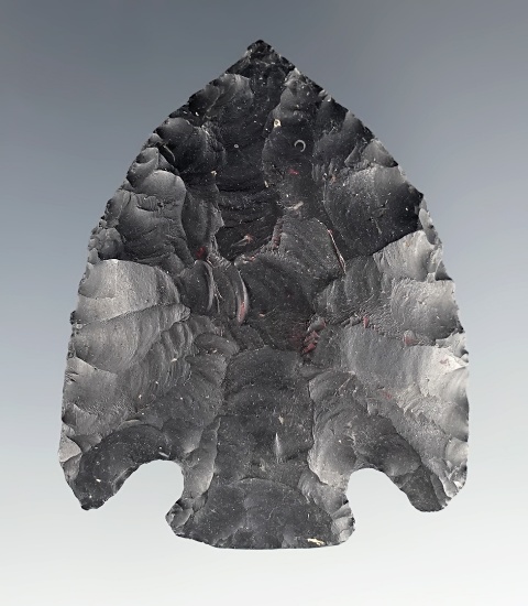 2" Basal Notch made from Zaleski Flint, found in Ohio. Ex. Dilley, Mike ...