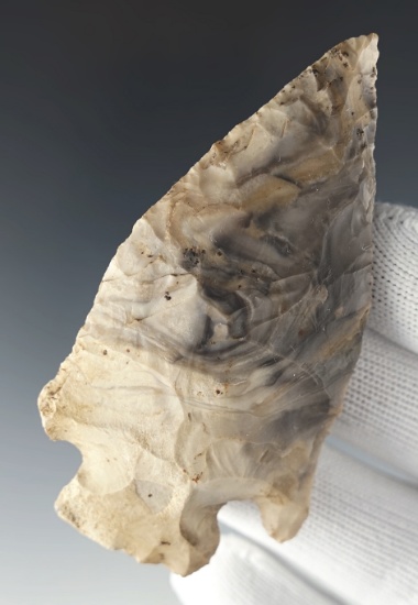 Beautiful material on this 3 5/16" Etley made from Mozarkite Flint ...