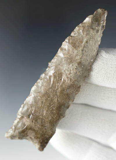3 5/16" Dalton made from polished Flint Hills Flint. Found in Kay Lake ...