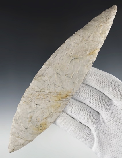 8 3/16" Bi-Point Knife that is made from Alibates Flint. Recovered in ...