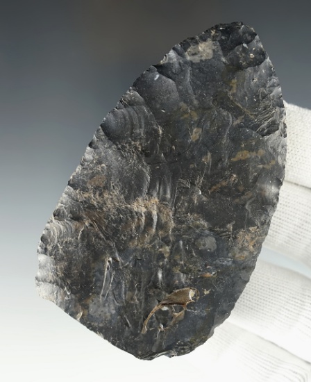 3 3/4" Ohio Coshocton Flint Blade. Fracture at bottom is part of ...
